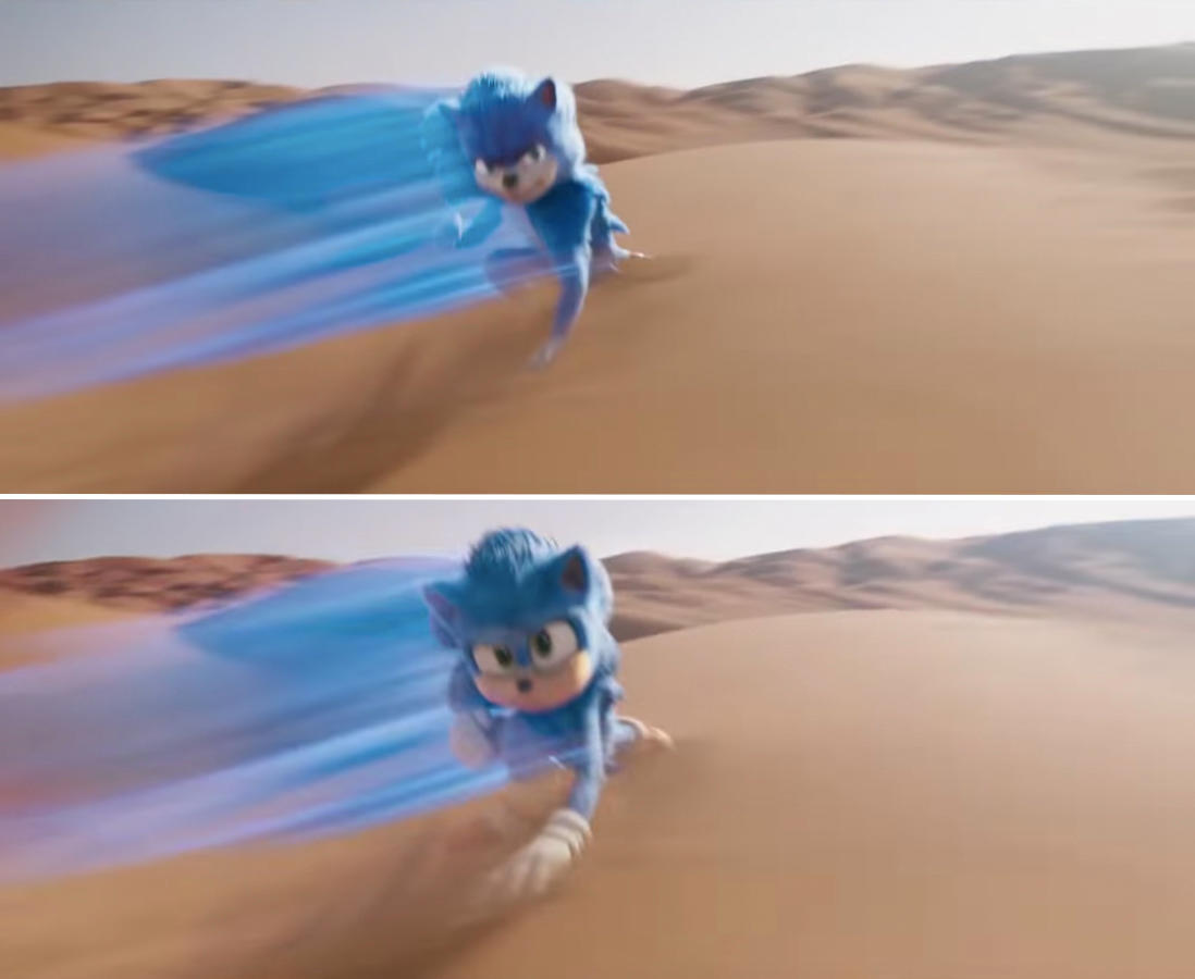 فيلم سونيك: إليكم 9 صور توضّح الفرق بين التصميم السابق والجديد لسونيك.. | VGA4A