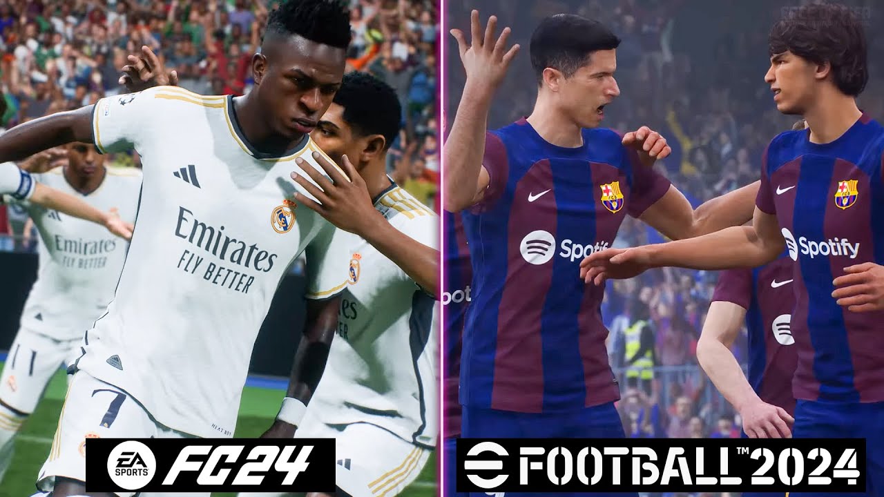 المقارنة التي ينتظرها الكثير eFootball 24 ضد EA FC 24.. | VGA4A